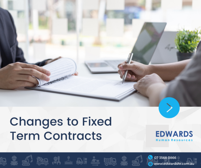Changes to Fixed Term Contracts come into effect in December - Edwards HR